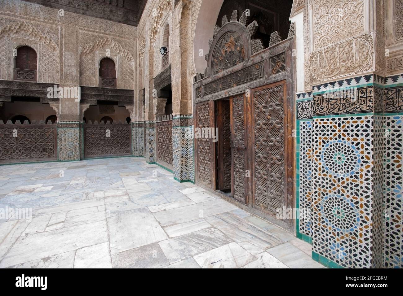 la madrasa bu inayna, marocco, magreb, nord africa Stock Photo - Alamy