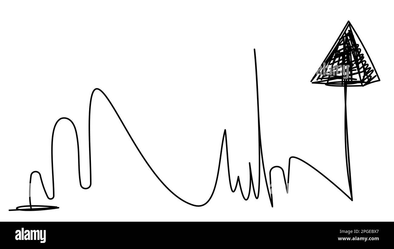 Doodle chart with huge rise after falls Stock Vector Image & Art - Alamy