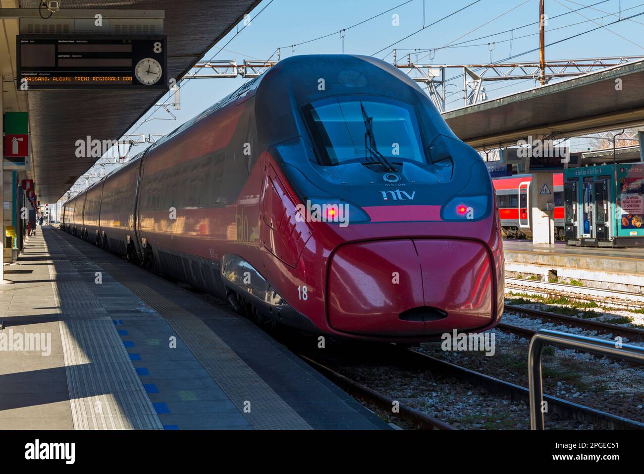 Train at the Venice Santa Lucia train station at Venice, Italy in ... Train at the Venice Santa Lucia train station at Venice, Italy in ...