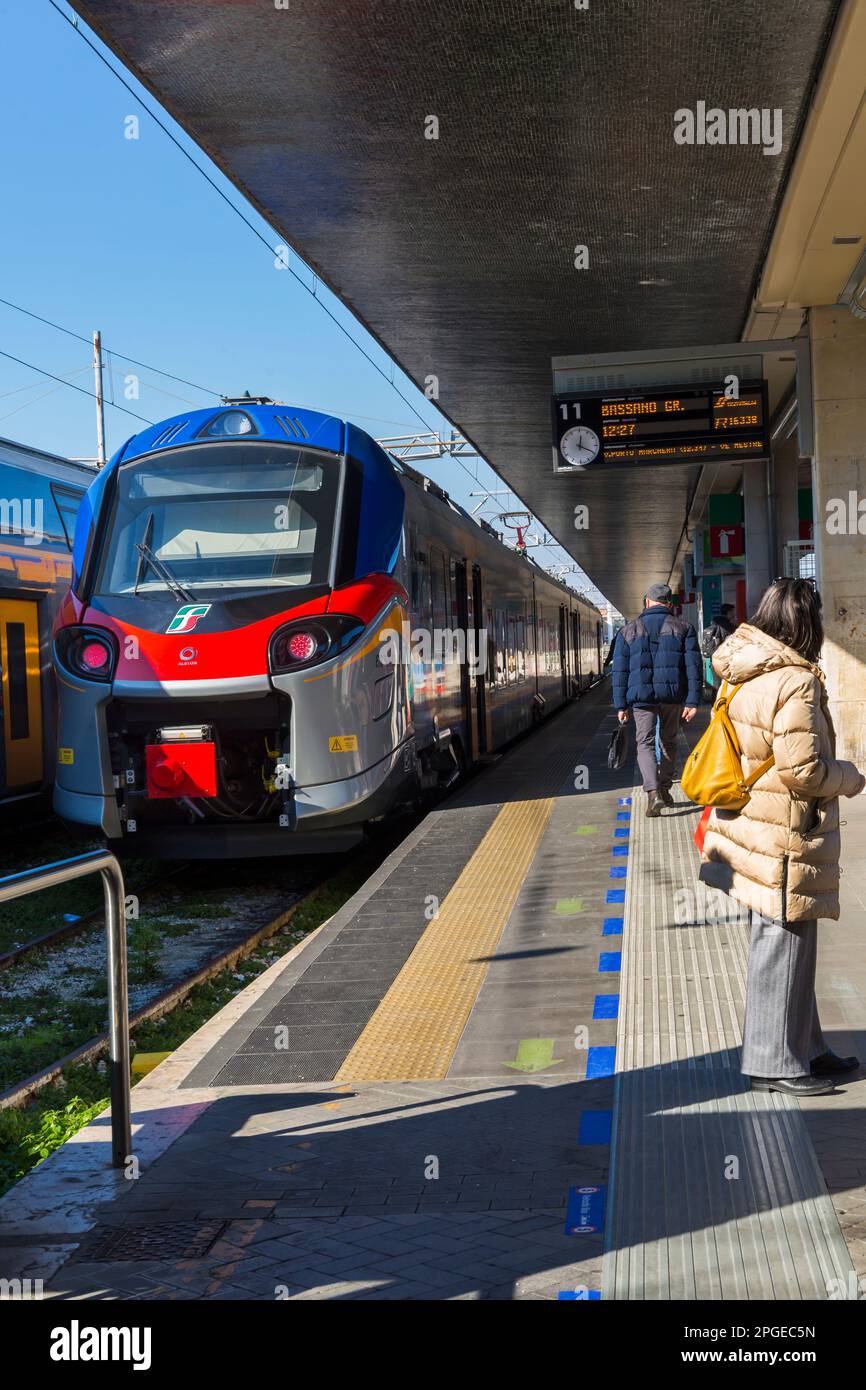 Train at the Venice Santa Lucia train station at Venice, Italy in ... Train at the Venice Santa Lucia train station at Venice, Italy in ...