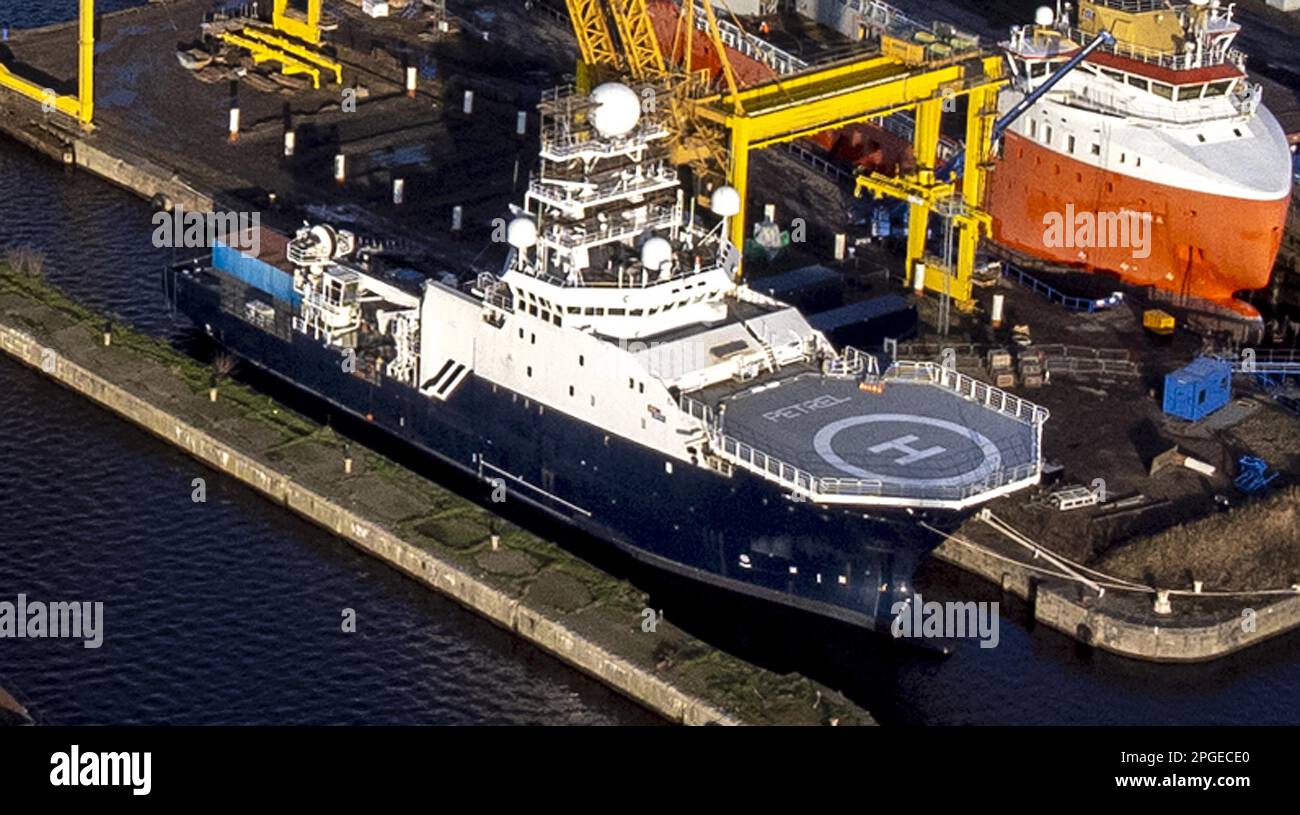 File photo dated 13/01/2023 of the ship Petrel at Imperial Dock in ...