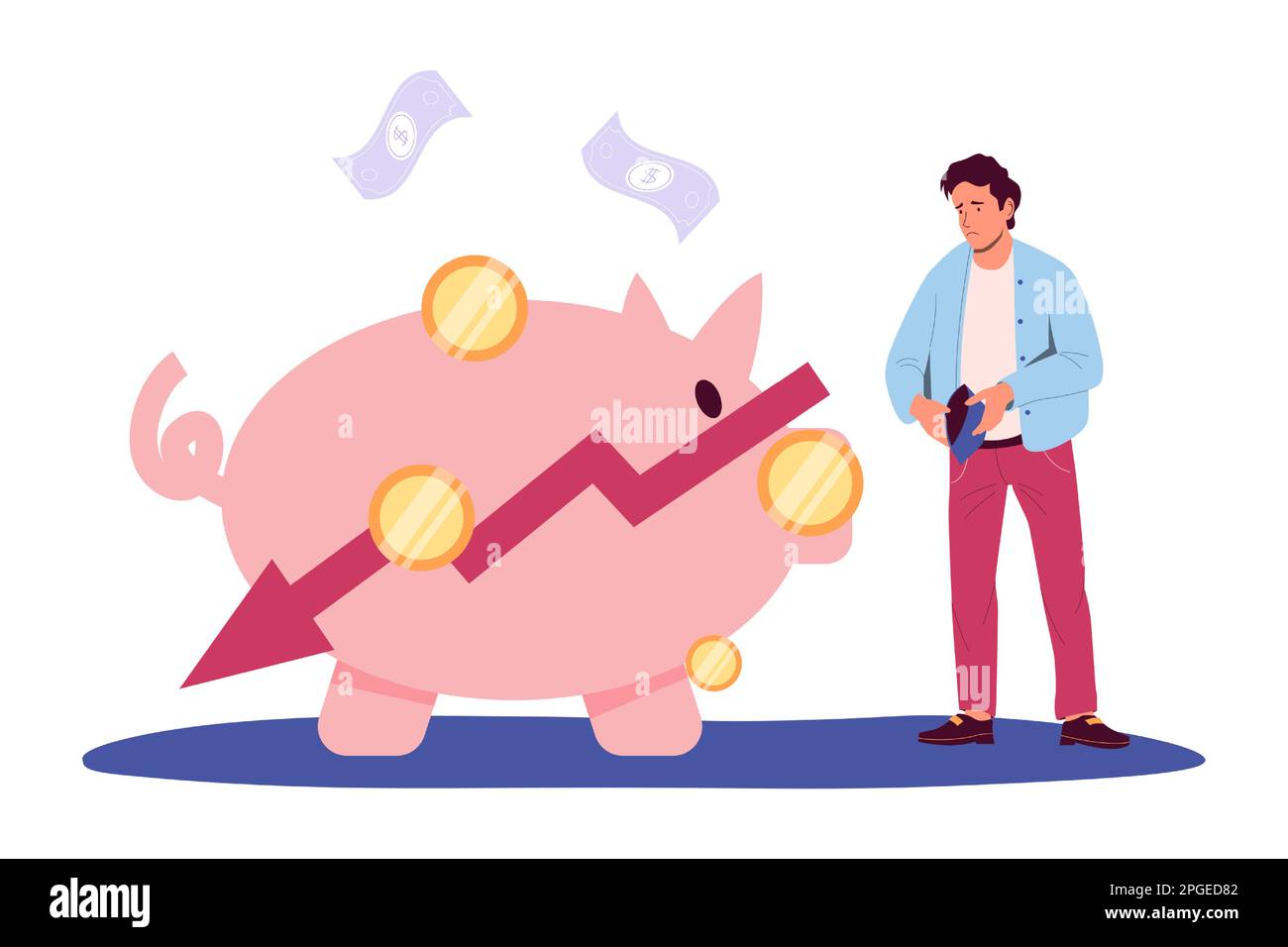 Stock price drop cartoon Stock Vector Images - Alamy