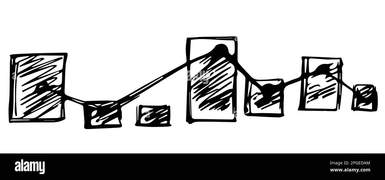 Bars of graphs in doodle style on a white background Stock Vector Image ...