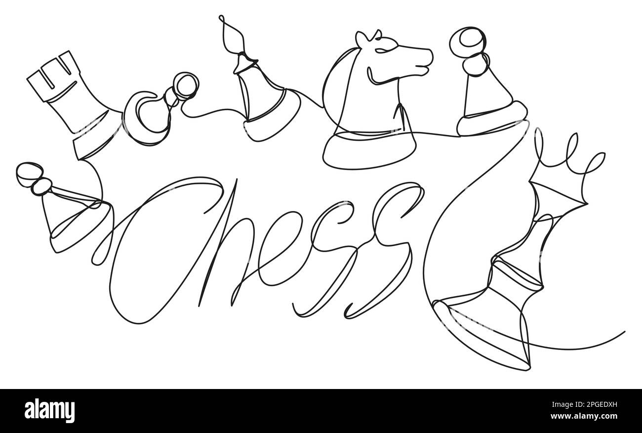 Chess rook outline drawing Stock Vector Images - Alamy