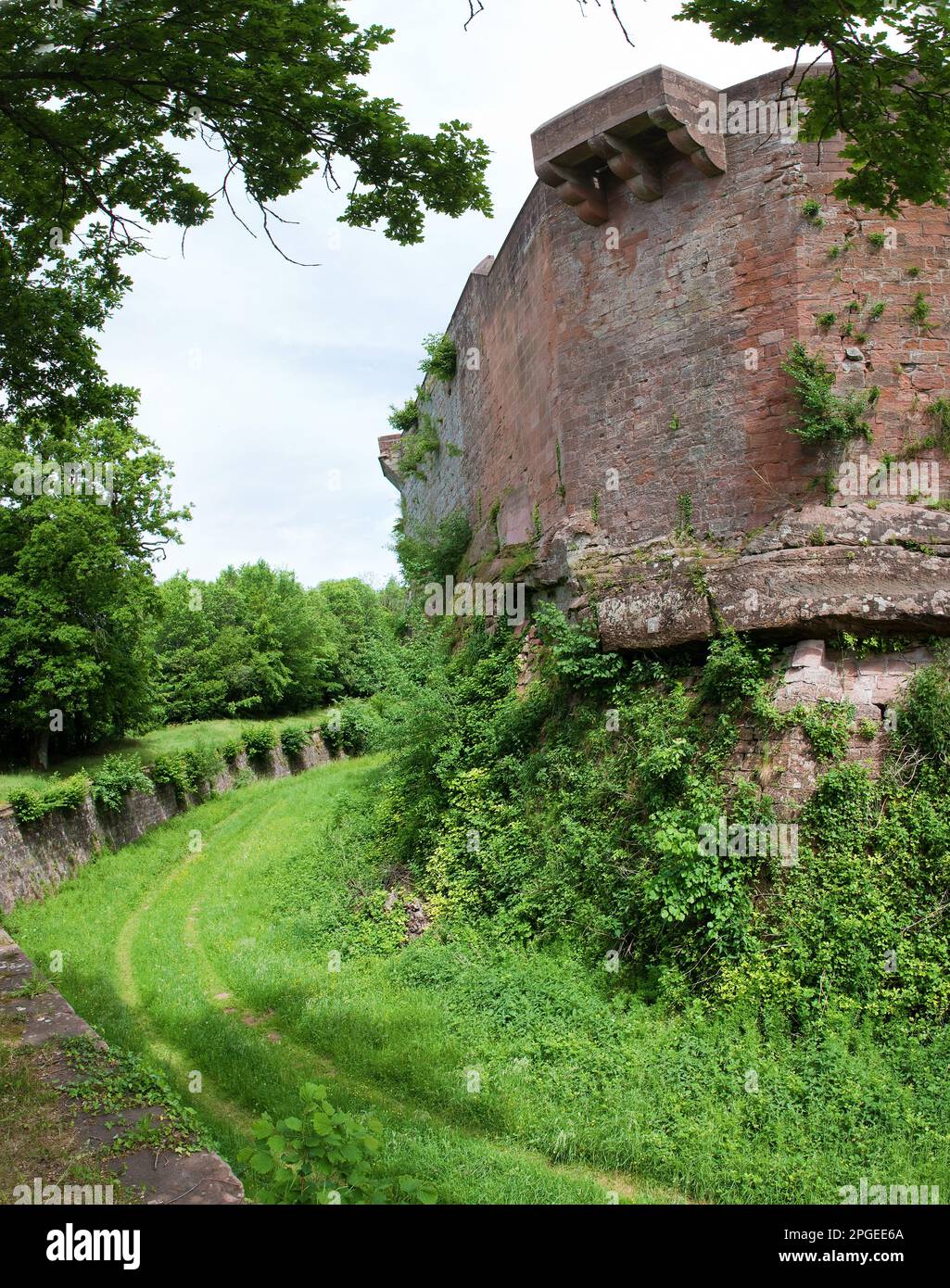 Village and chateau de lichtenberg castle in alsace elsass hi-res stock ...