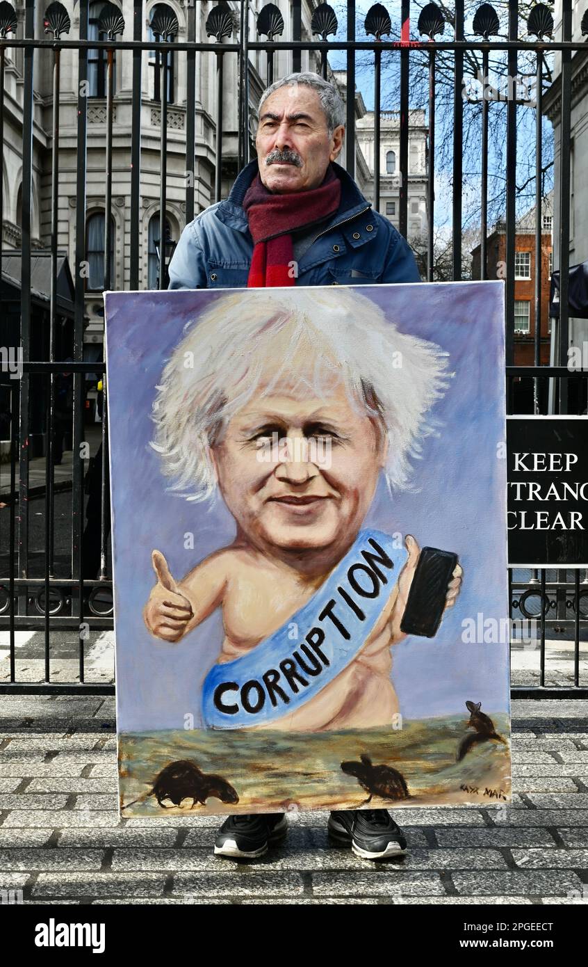 London, UK. Political artist Kaya Mar showed a selection of his Boris ...