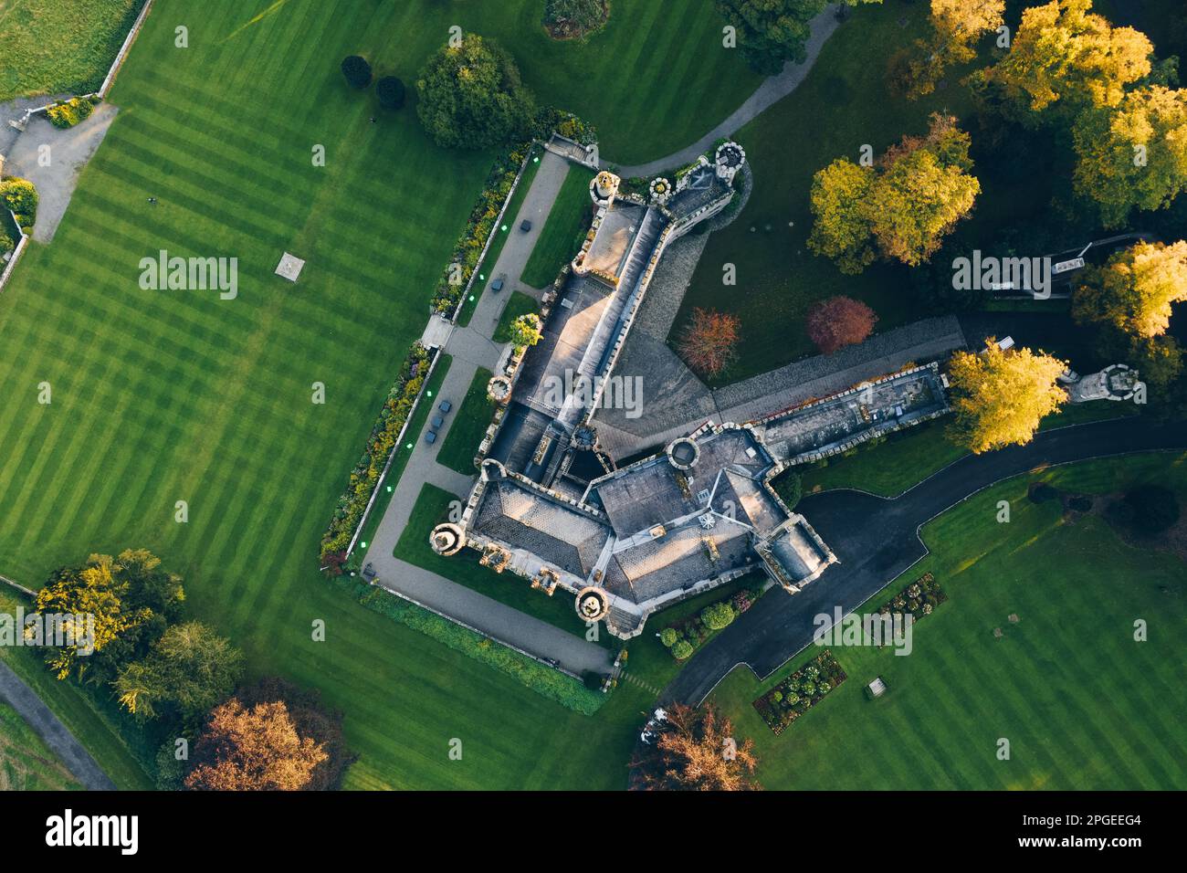 Castleknock, Dublin / Ireland : Aerial view of Luttrellstown Castle ...