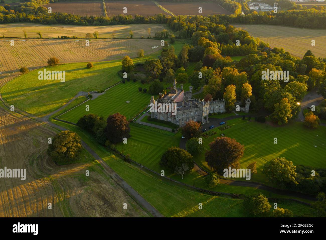 Castleknock, Dublin / Ireland : Aerial view of Luttrellstown Castle ...