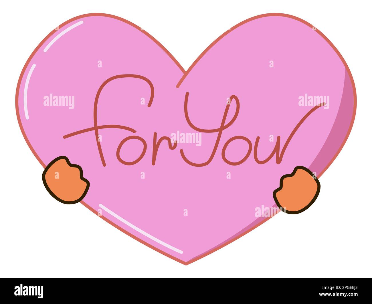 Pink heart with text For You Stock Vector Image & Art - Alamy