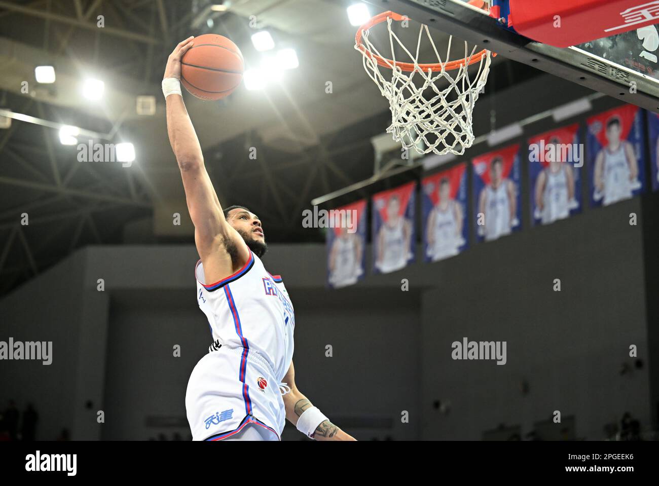 Tianjin. 22nd Mar, 2023. Quinndary Weatherspoon of Tianjin Pioneers ...