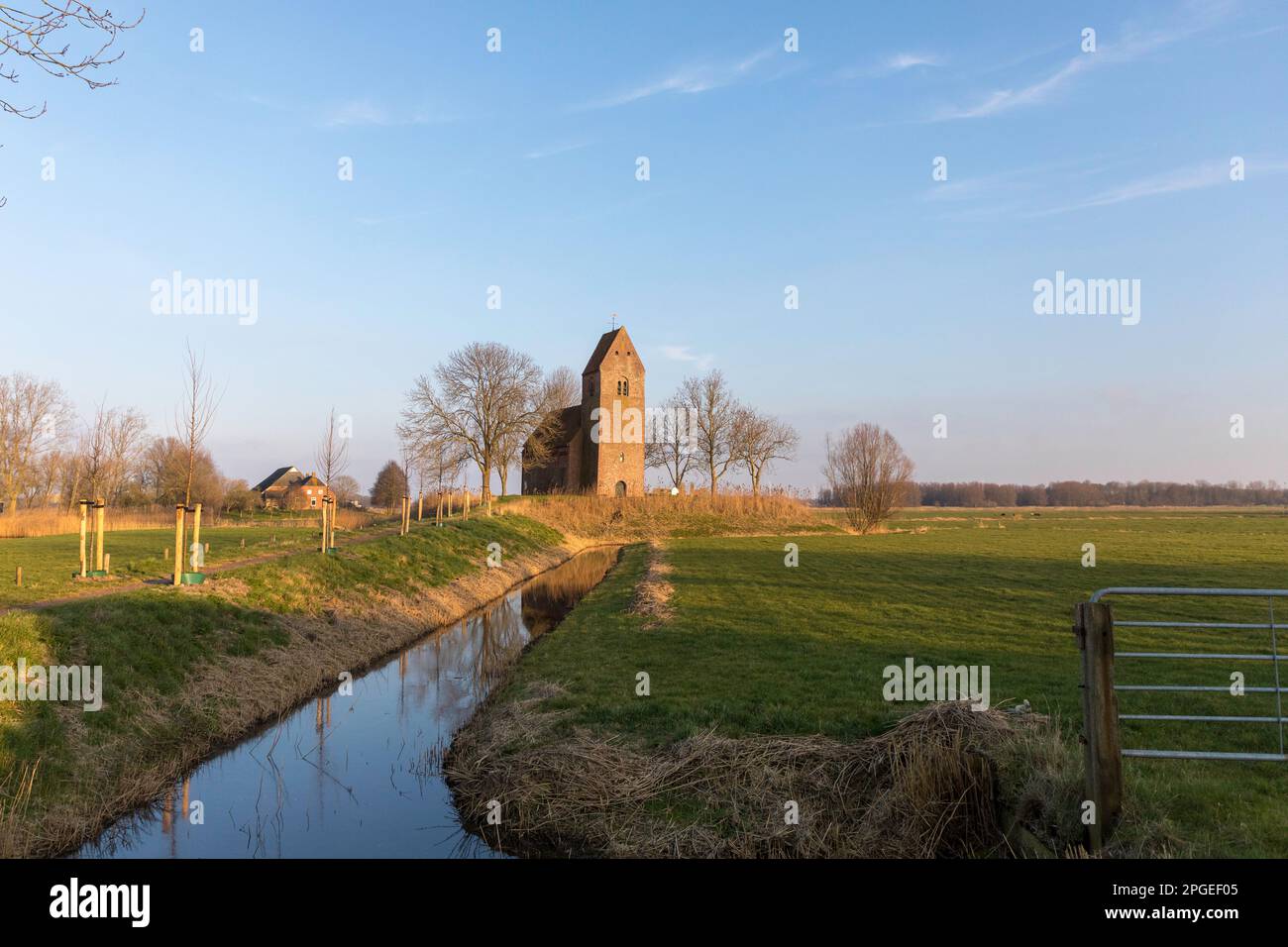 The Mauritius Church, built in the 12th century, is seen in Marsum ...