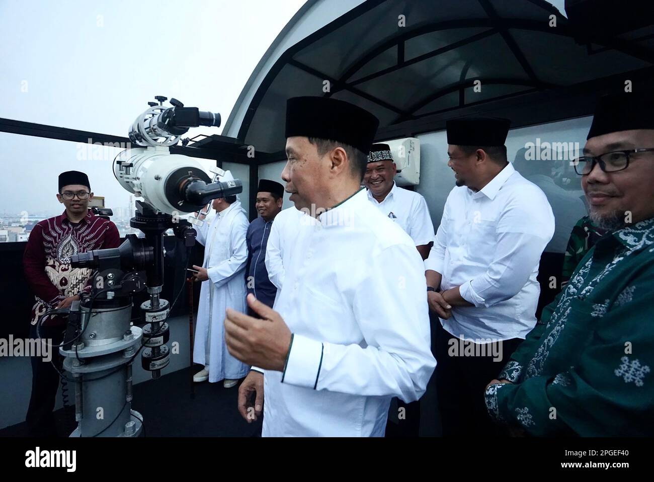 Medan Mayor Muhammad Bobby Afif Nasution (right two), UMSU Rector, Prof ...