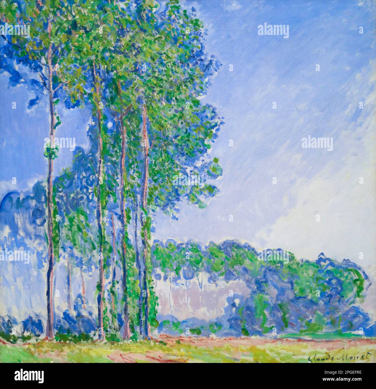 Claude monet poplars hi-res stock photography and images - Alamy