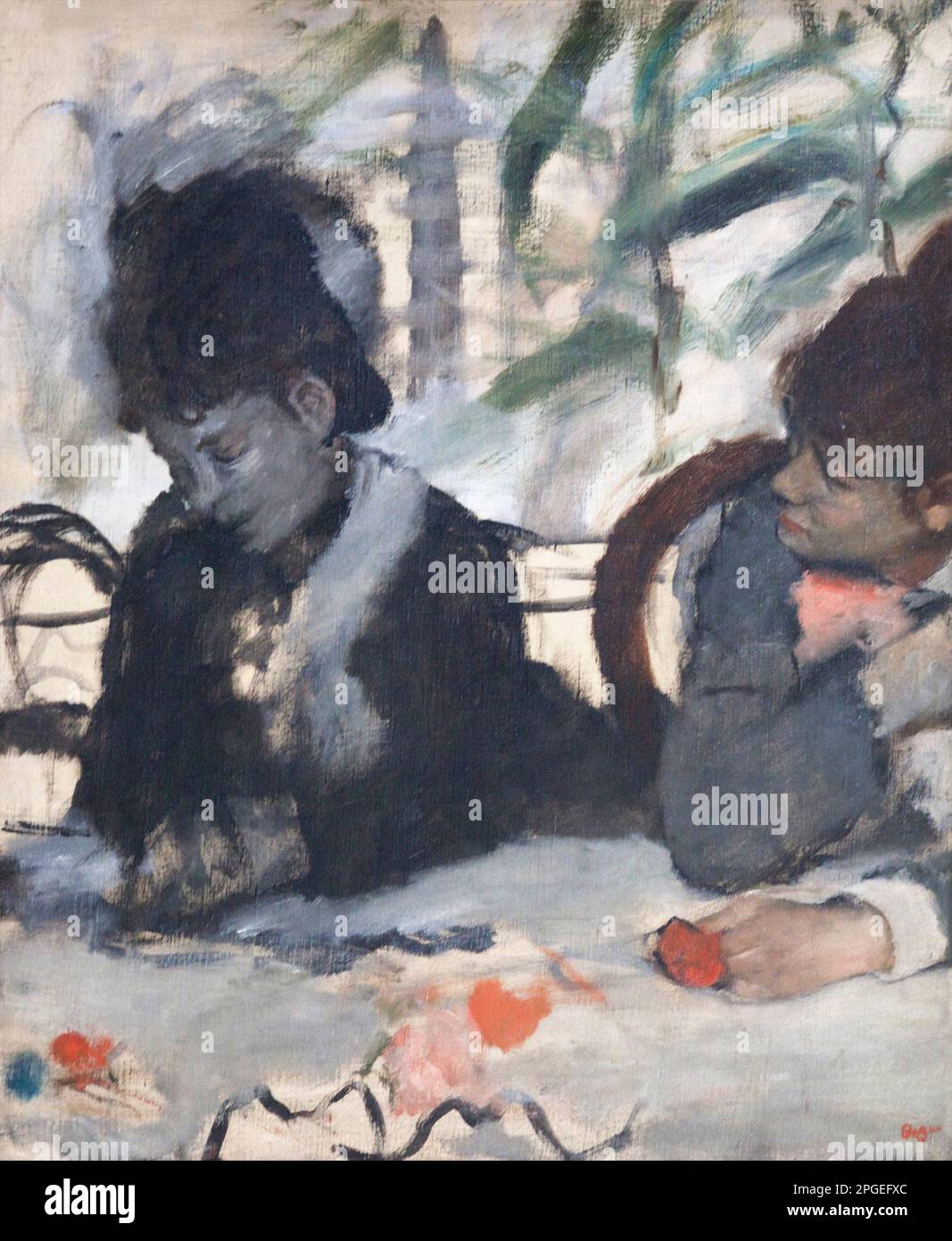 At the Cafe, Au Cafe, Edgar Degas, circa 1877, Fitzwilliam Museum ...