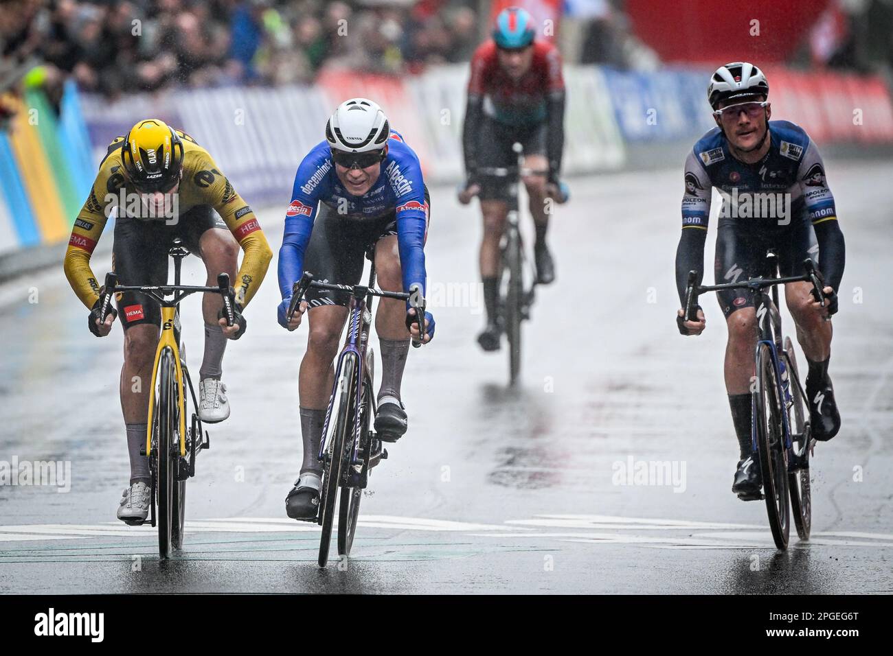 De Panne, Belgium. 22nd Mar, 2023. Dutch Olav Kooij of Jumbo-Visma ...