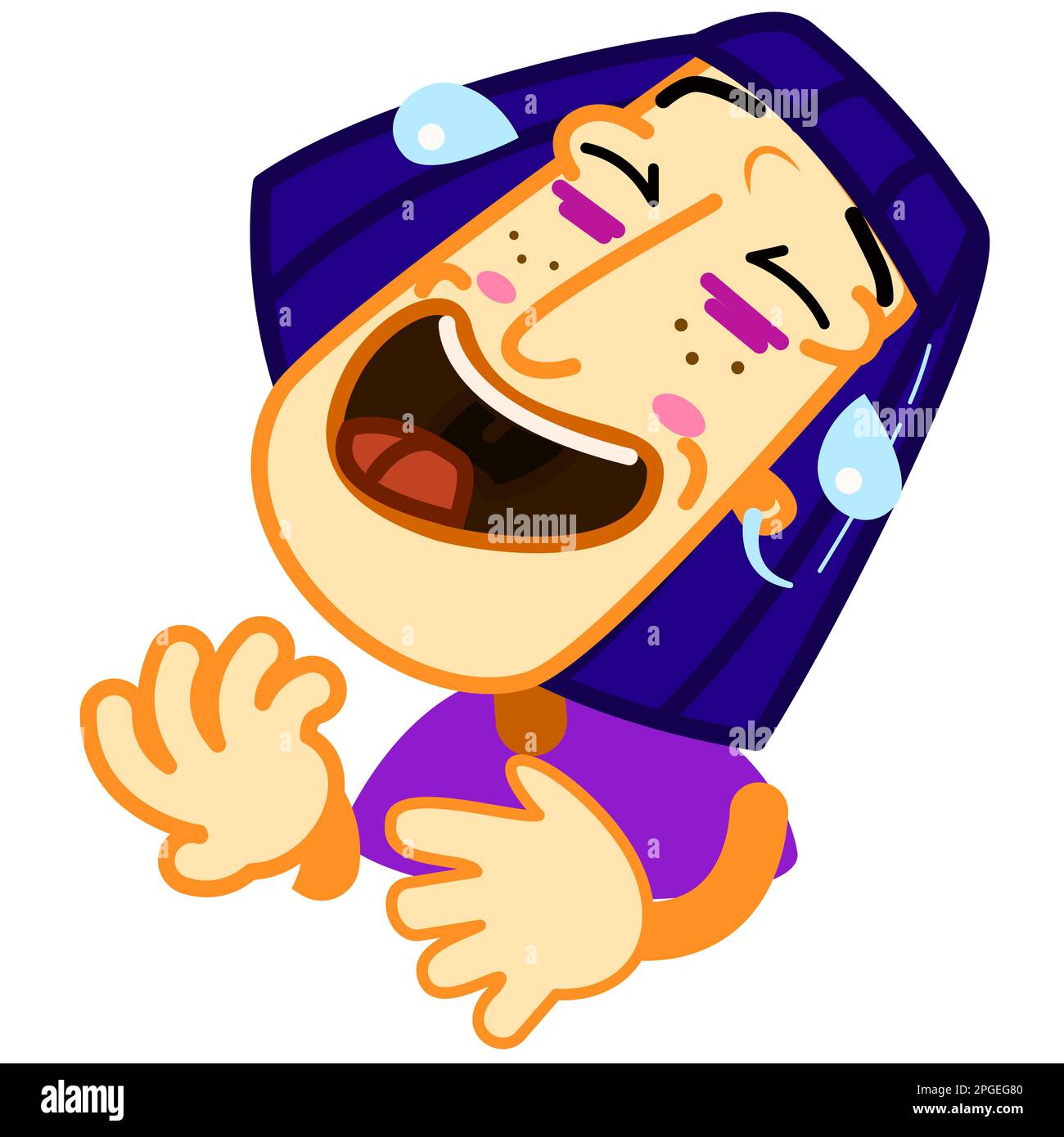 Hysterical laughter Stock Vector Images - Alamy