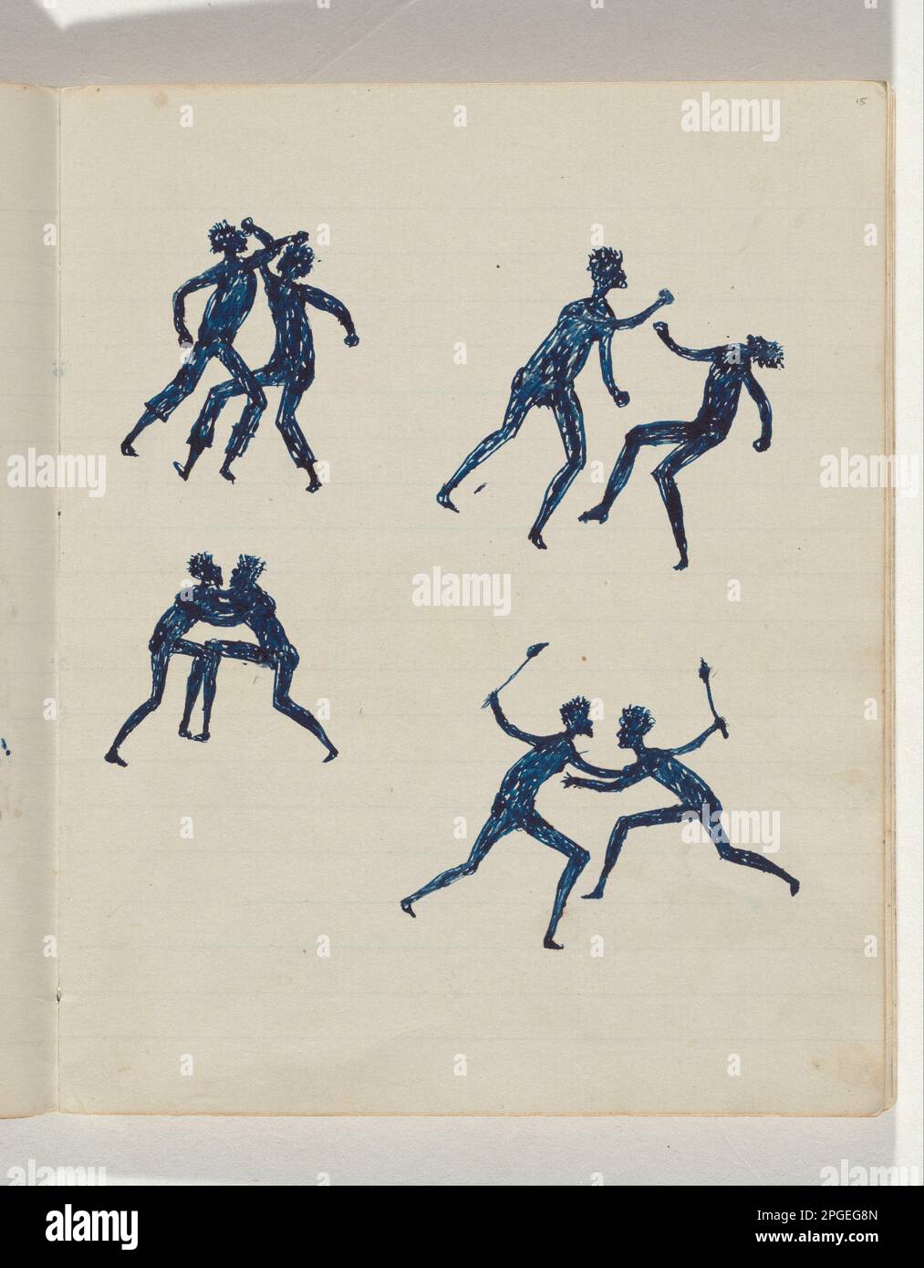 (Aboriginals fighting) Sketchbook mainly of activities of Aboriginals ...