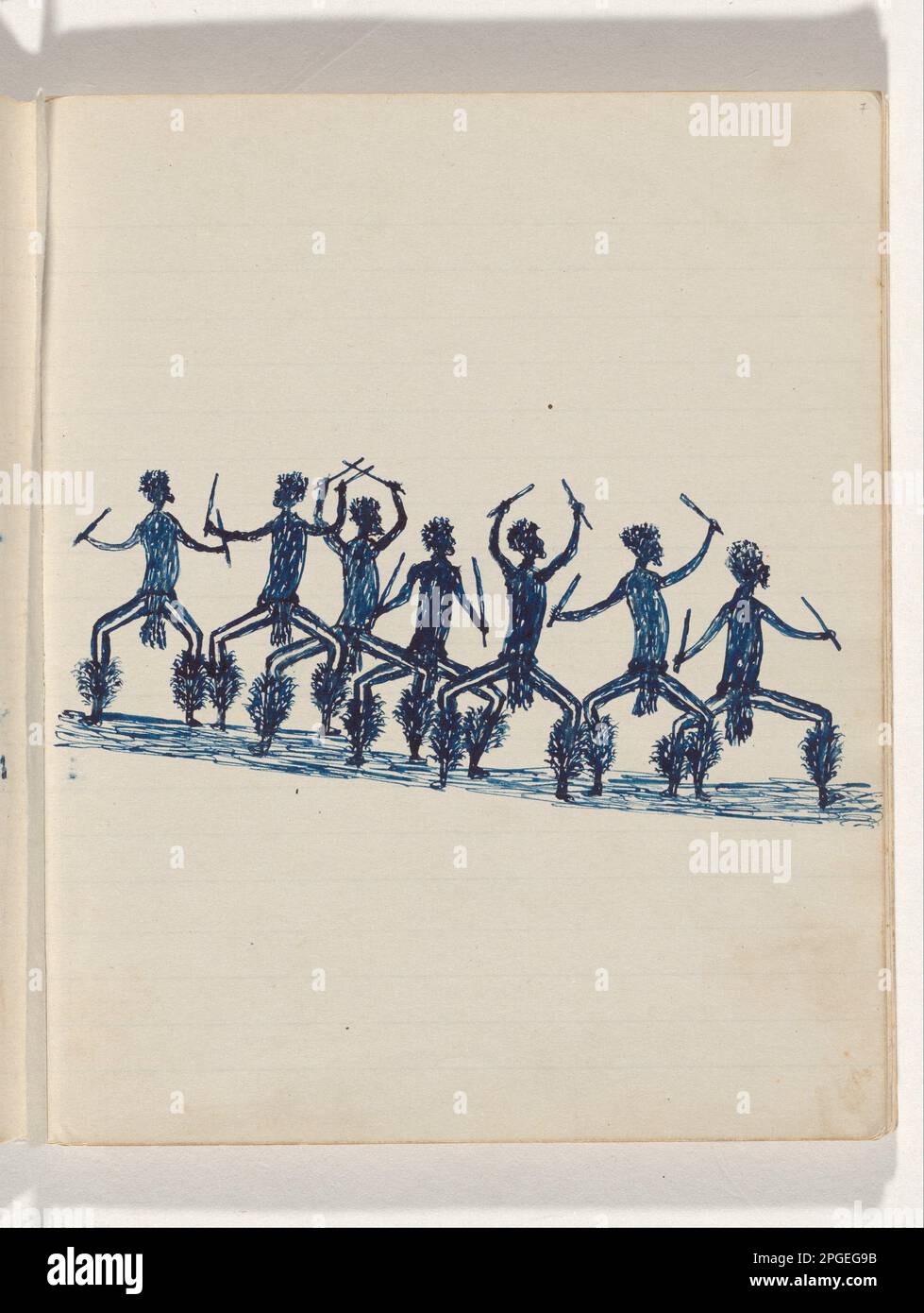 (Corroboree) Sketchbook mainly of activities of Aborigines and Whites ...