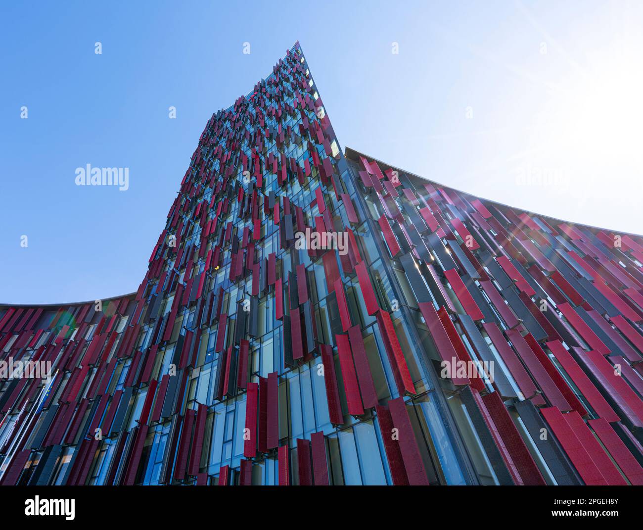 Tirana, Albania. March 2023. view of modern skyscrapers in downtown ...