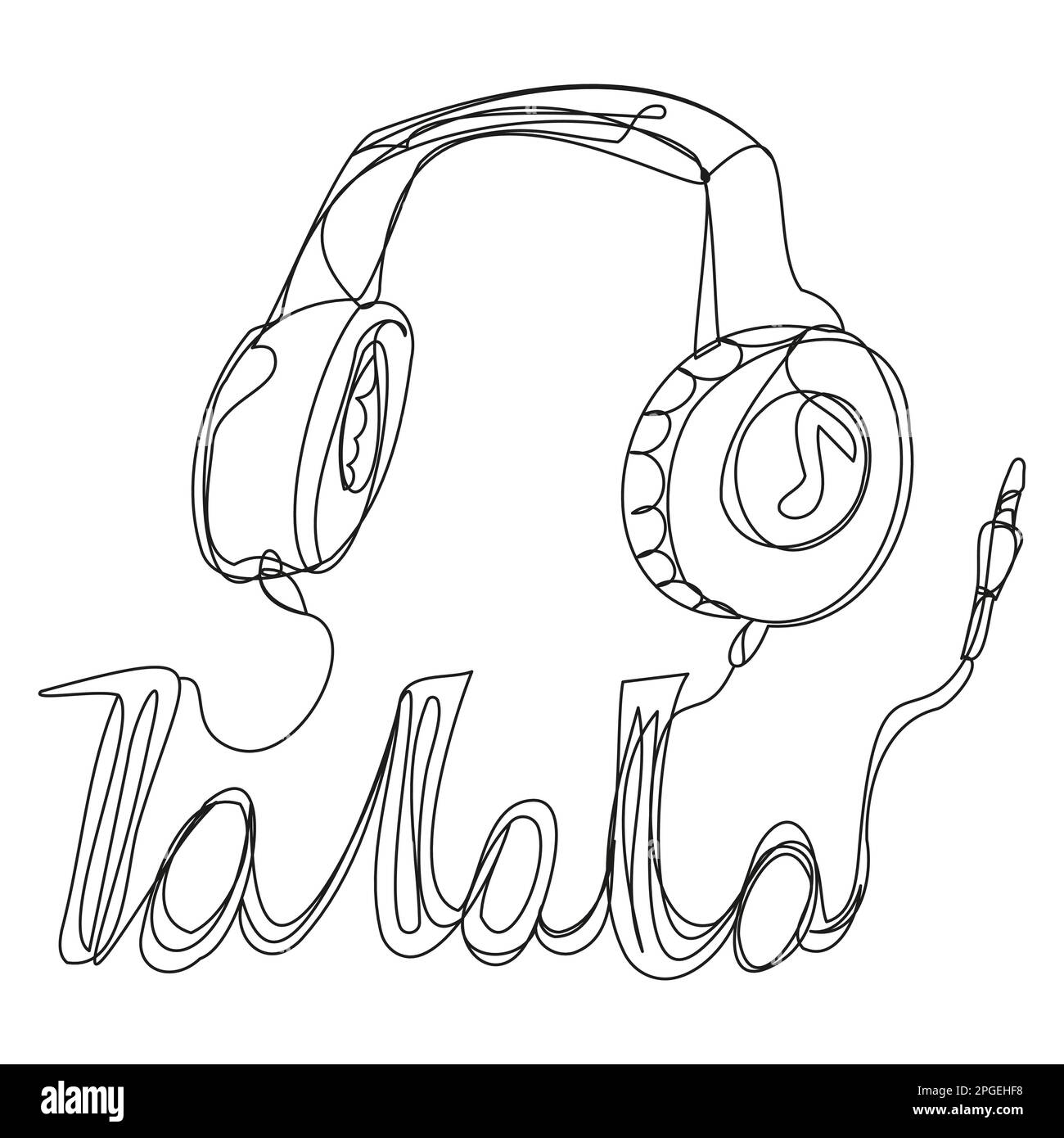 White big headphones on Stock Vector Images - Alamy