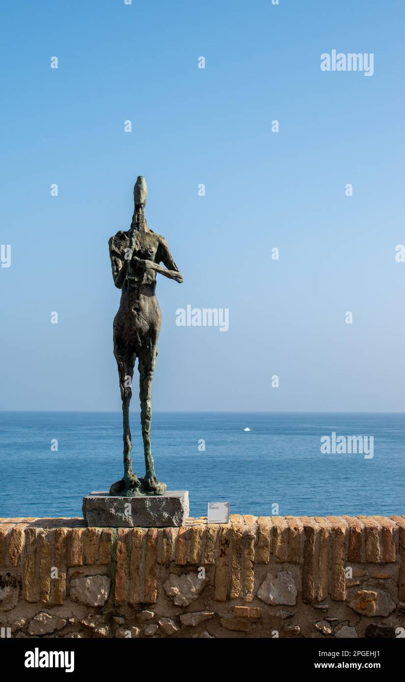 Antibes, France - 10 26 2022 : sculpture facing the mediterranean sea ...