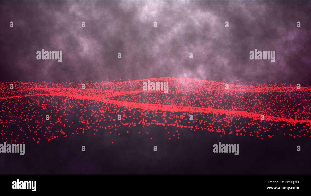 Blurred lights vector abstract background. Abstract wave moving dots ...