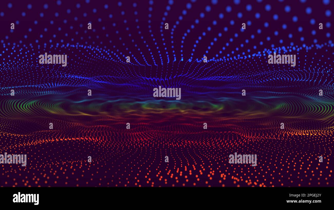 Abstract Trapcode Form Digital Particle Wave And Lights Background 3d