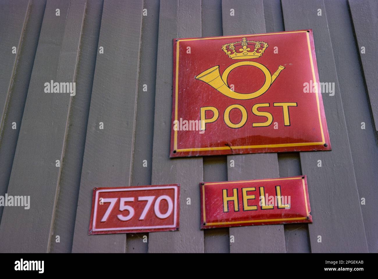 Hell post office sign hi-res stock photography and images - Alamy