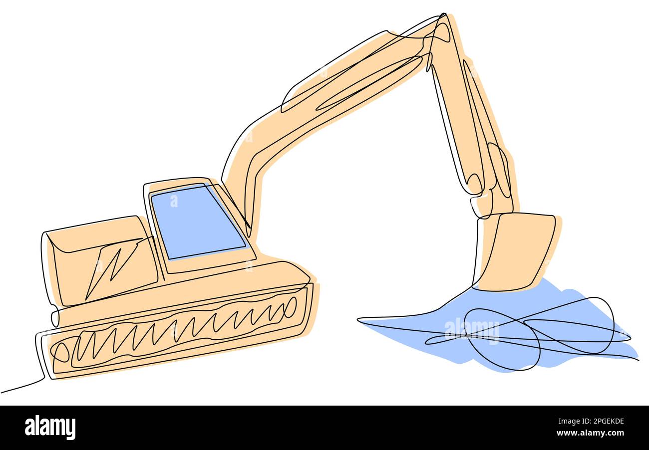 Illustration line drawing digging hi-res stock photography and images ...