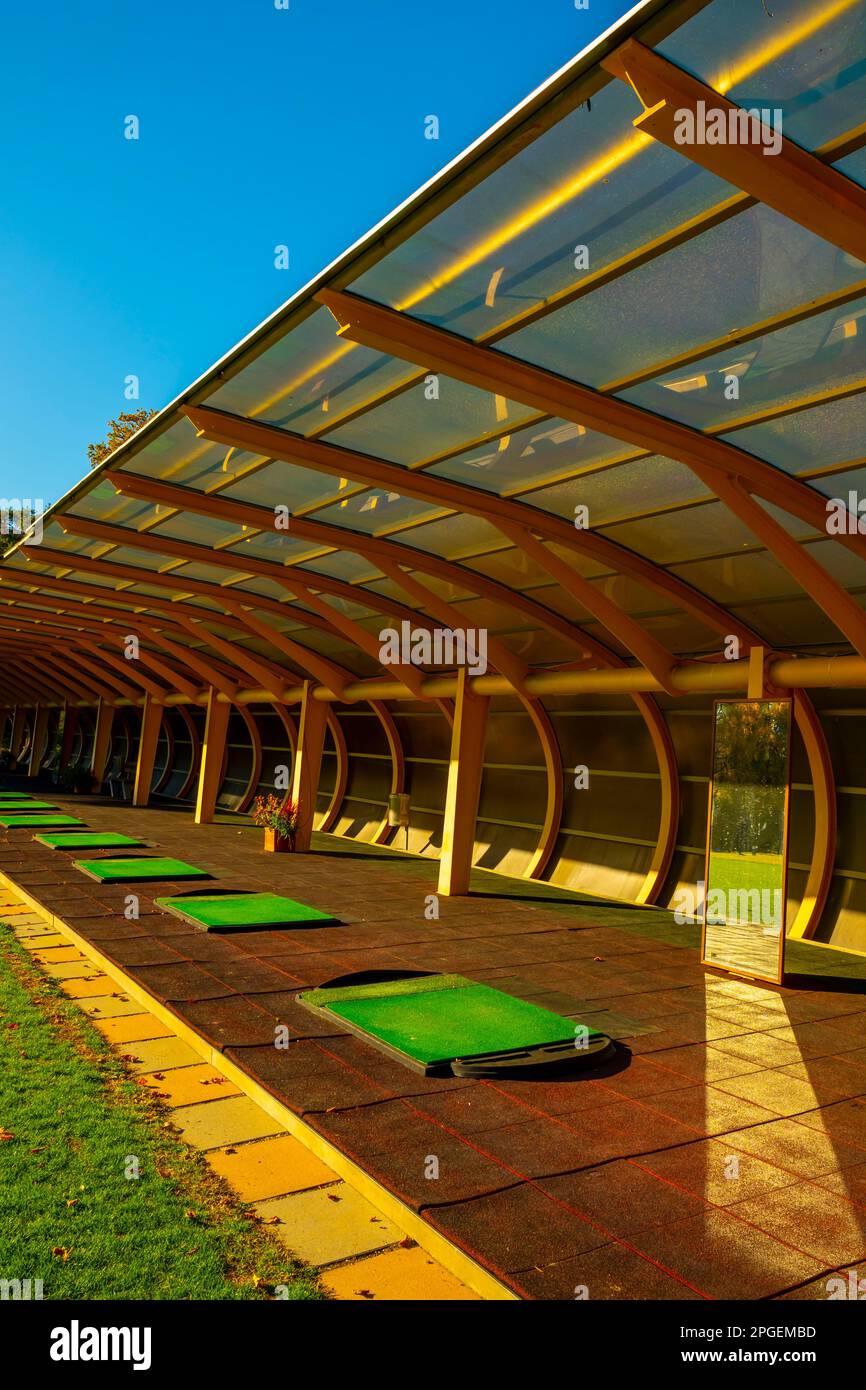 Built Structure on Driving Range on Golf Course in a Sunny Day in ...