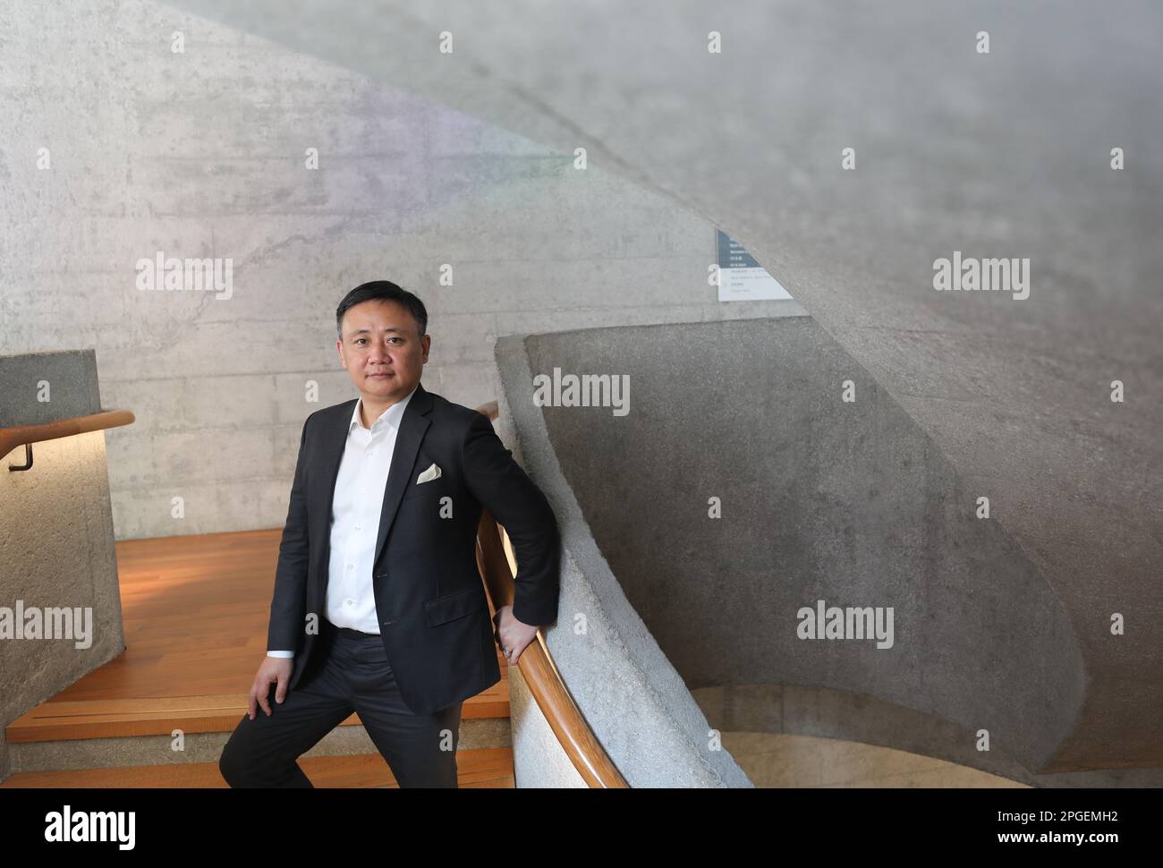 Pi Li, Head of Art at Tai Kwun, photographed at Tai Kwun in Central ...