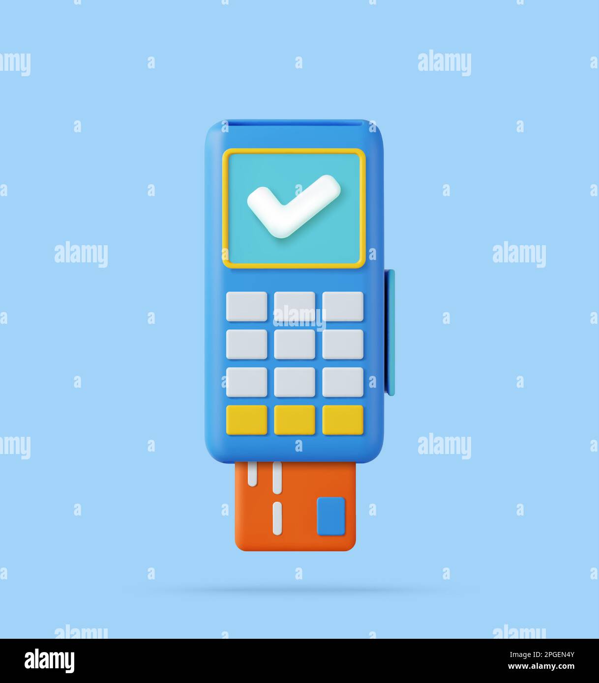 Pos terminal credit card 3d Stock Vector Images - Alamy