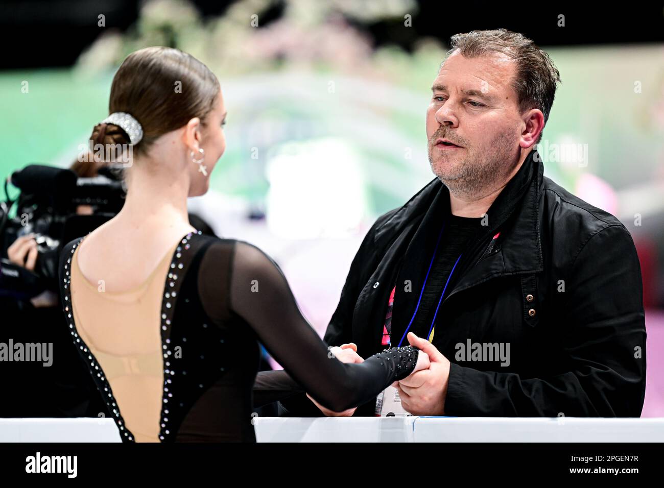 Kristina ISAEV (GER), during Women Short Program, at the ISU World ...