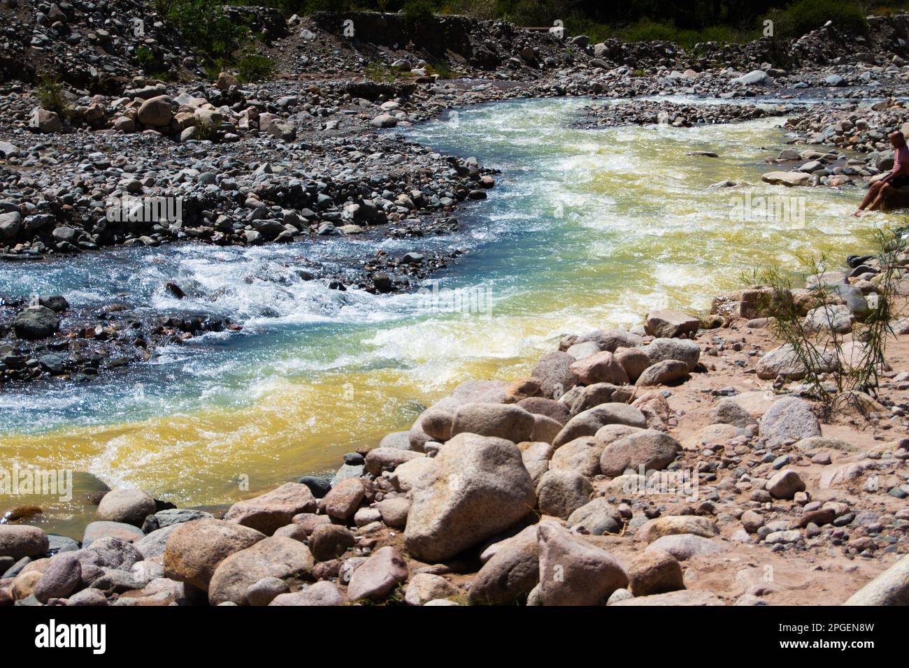 River with two colors Stock Photo - Alamy