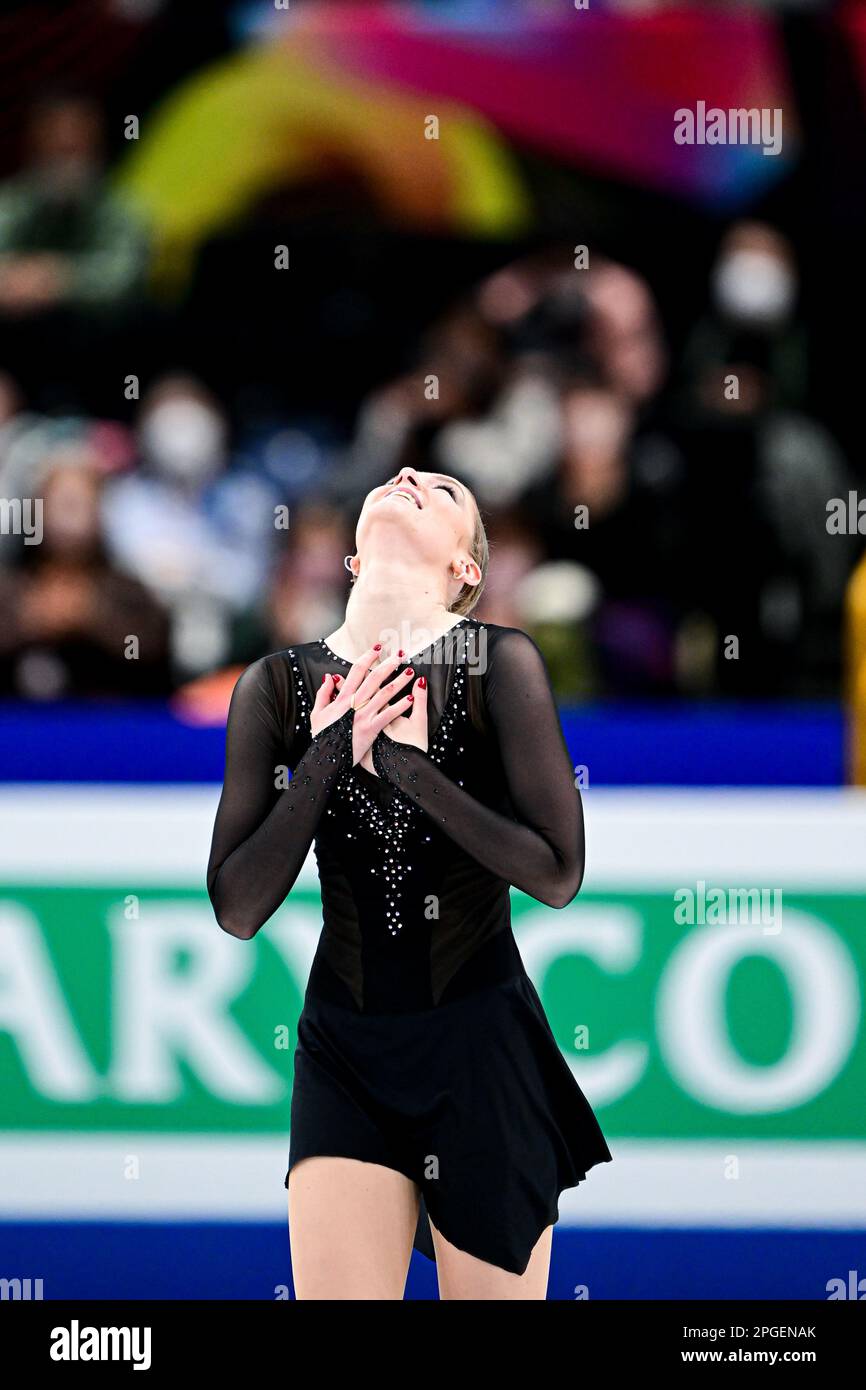 Kristina ISAEV (GER), during Women Short Program, at the ISU World ...