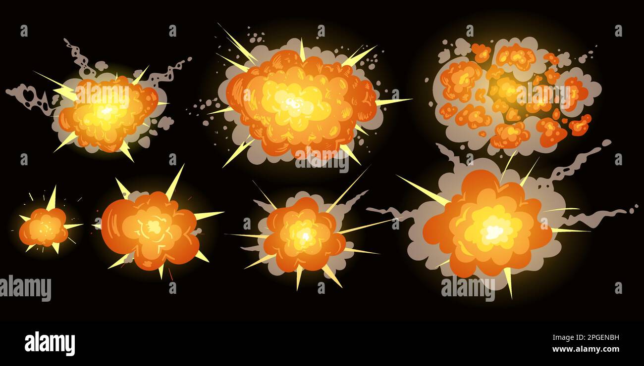 Animation explosions fire hi-res stock photography and images - Alamy