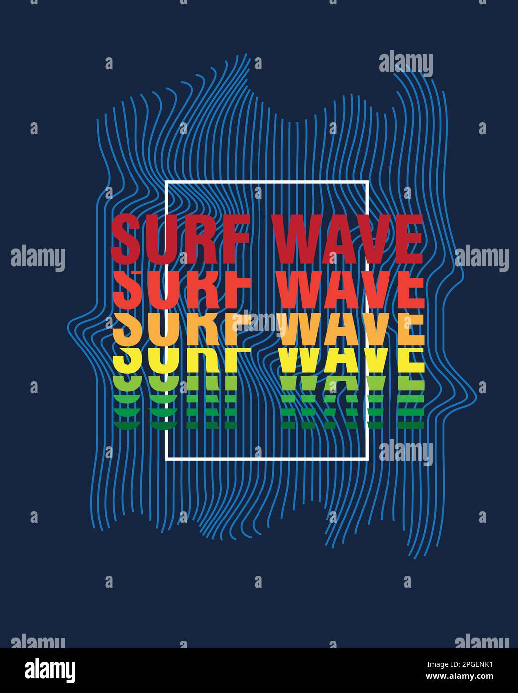 SURF WAVE DISTORTED Typography Wave line background surf sliced text ...