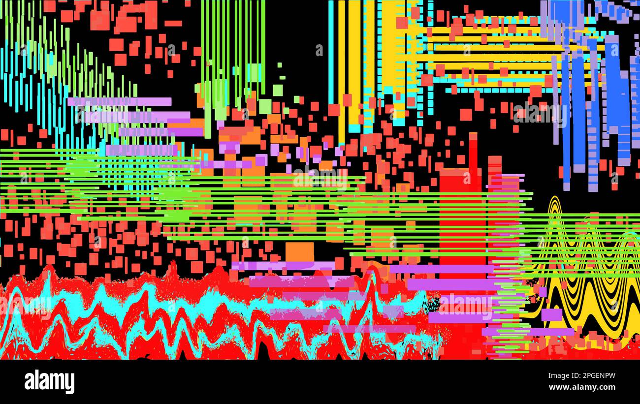 Red noise and pixels with glitch effect against black background Stock Vector Image & Art - Alamy