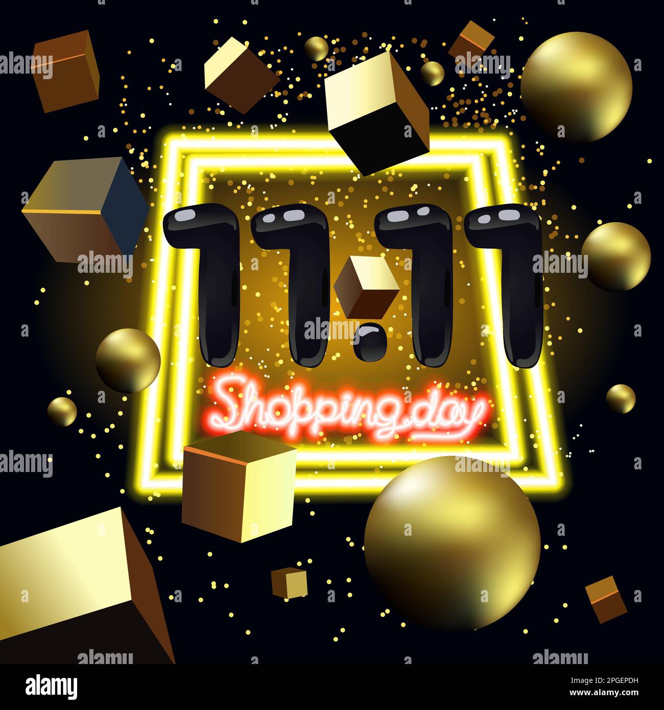 Shopping day banner advertising Stock Vector Images - Alamy