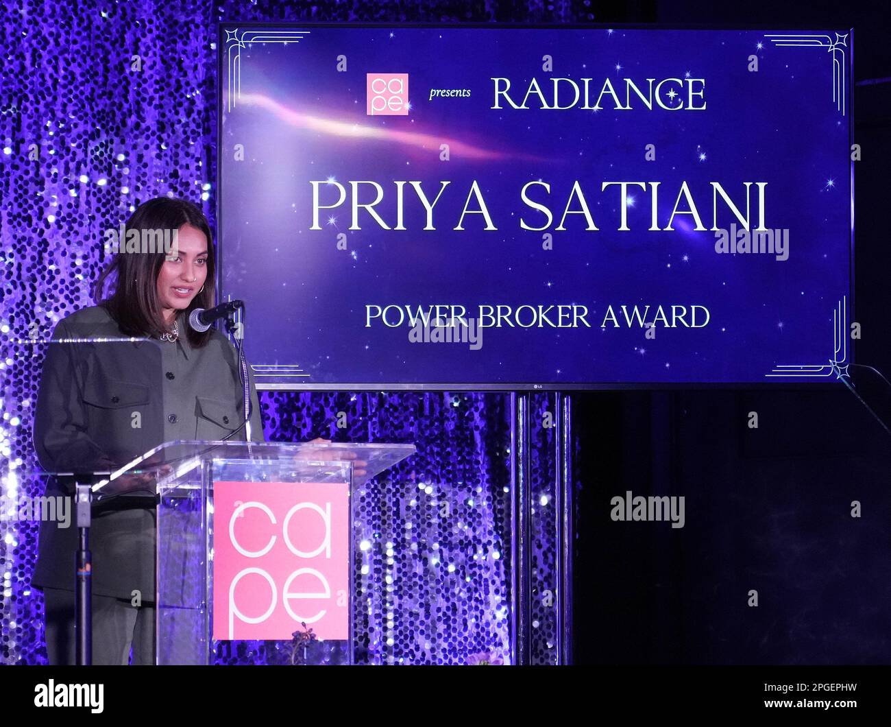 Los Angeles, USA. 21st Mar, 2023. Power Broker Award Honoree Priya Satiani at the CAPE Presents ...