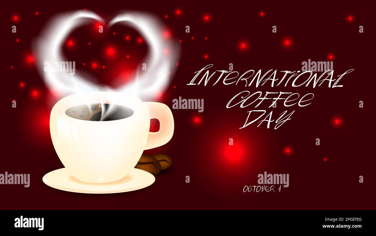 3d international coffee day background hi-res stock photography and ...