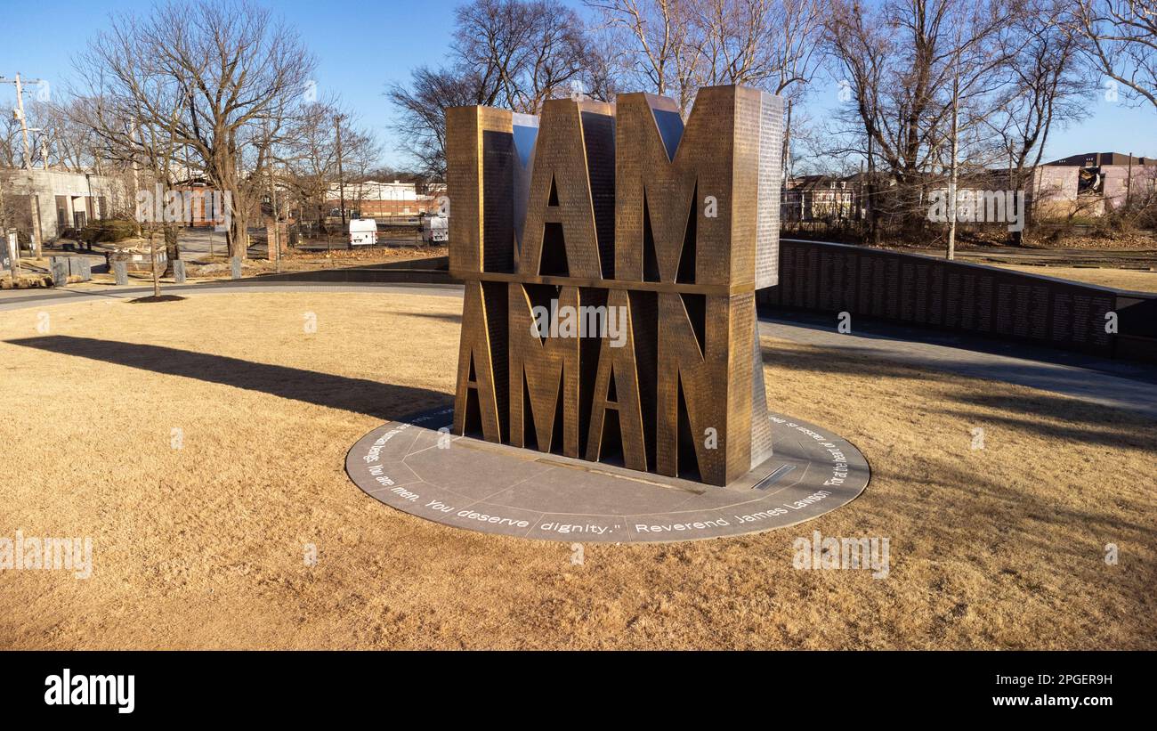 The I AM A MAN Plaza is where Memphis sanitation workers gathered ...
