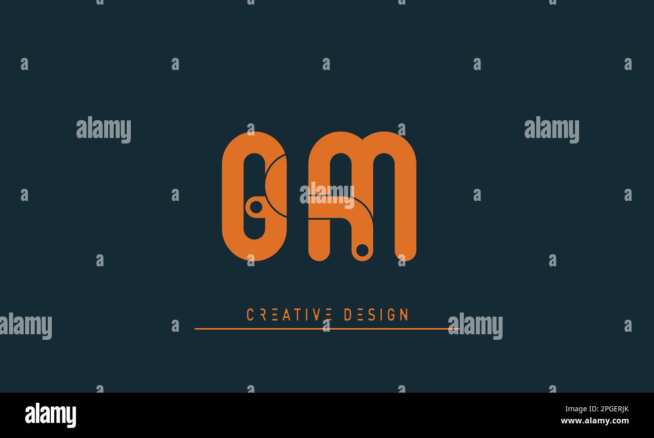 Alphabet letters Initials Monogram logo GM , MG Stock Vector Image ...