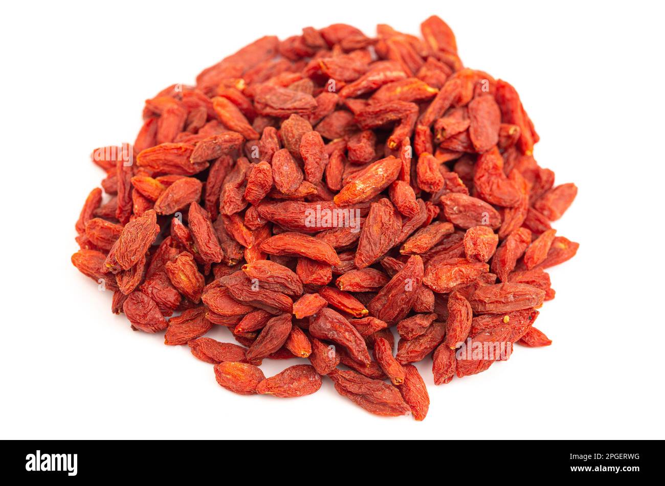 Dehydrated Red Goji Berries Isolated on a White Background Stock Photo ...
