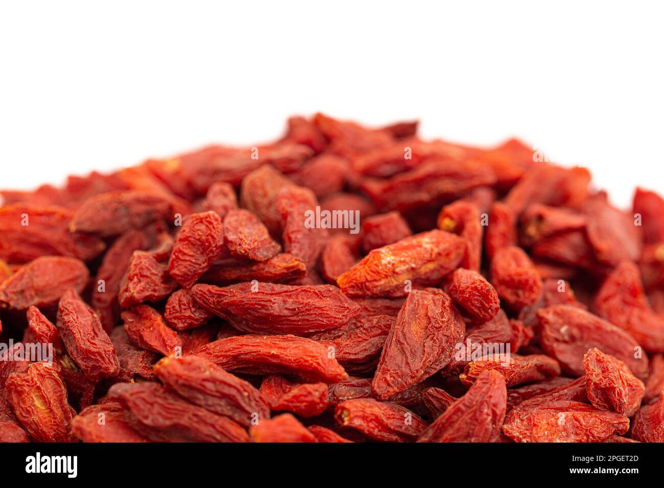 Dehydrated Red Goji Berries Isolated on a White Background Stock Photo ...