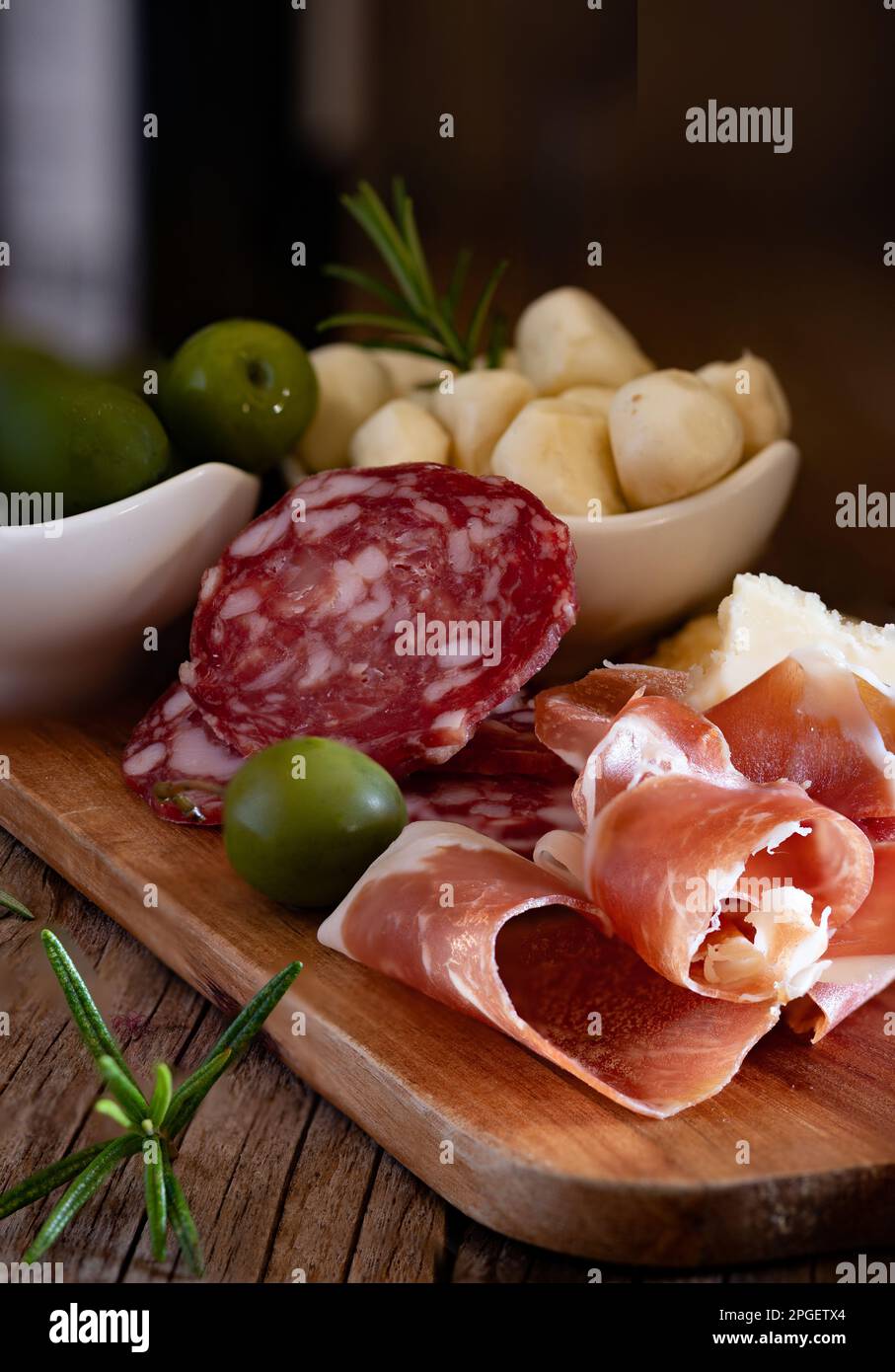 typical Italian antipasto platter with cold cuts and cheeses Stock ...