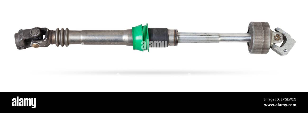 The spare part of the car is a metal steering propeller shaft with ...