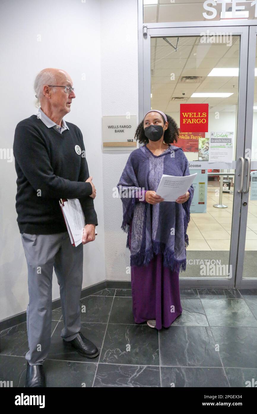 Climate activist Lydia reads a letter addressing their concerns in the ...