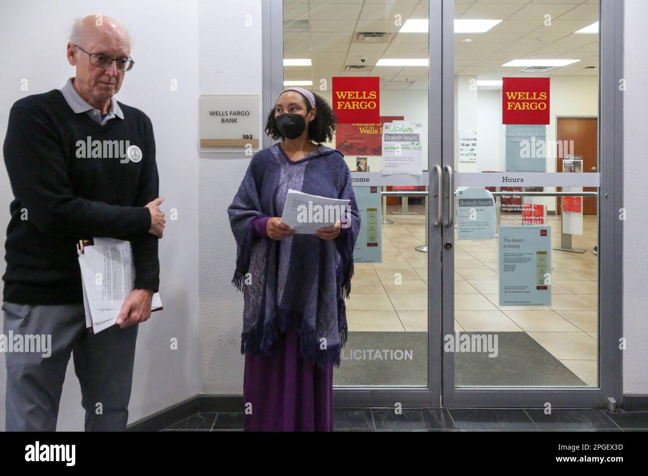 Climate activist Lydia reads a letter addressing their concerns in the ...