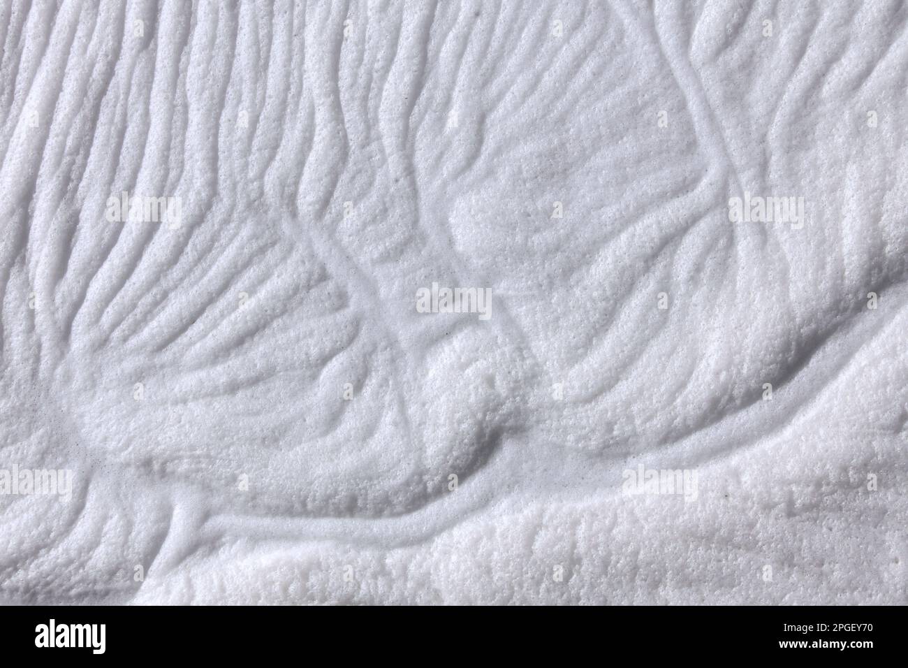 Sea foam / beach foam / white spume, created by the agitation of ...